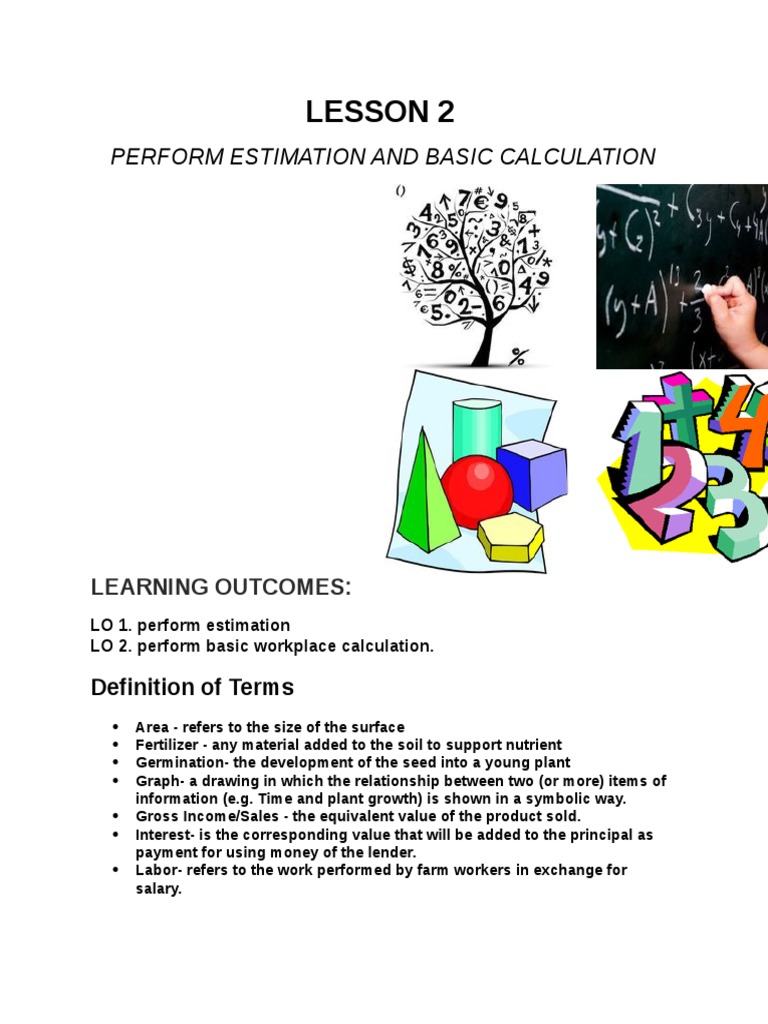 LESSON 2 Perform Calculation | Download Free PDF | Area | Triangle LESSON 2 Perform Calculation | Download Free PDF | Area | Triangle