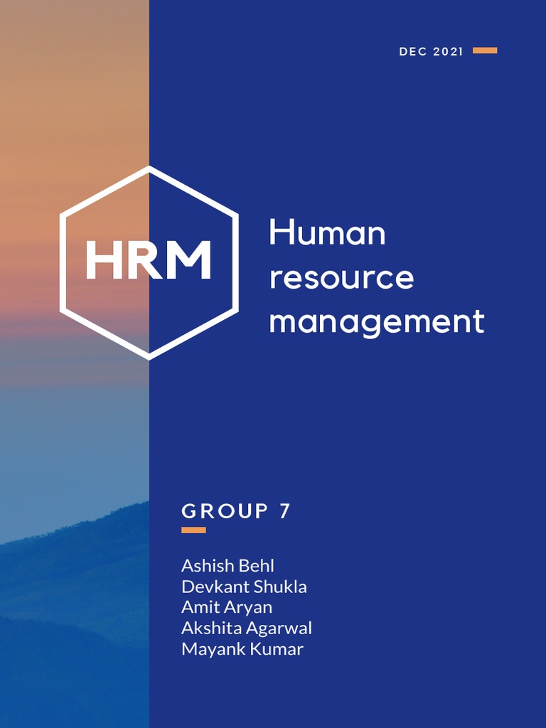 Human Resource Management: Group 7 | PDF | Human Resource Management