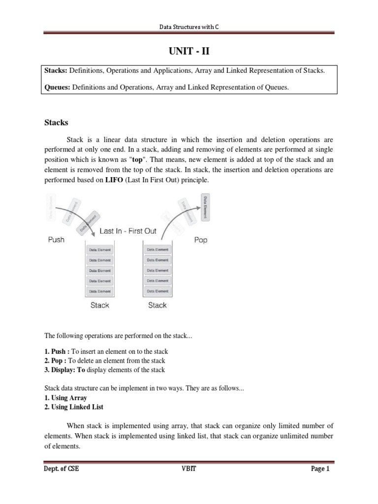 Stacksandqueues In Data Structures Pdf Queue Abstract Data Type Array Data Structure