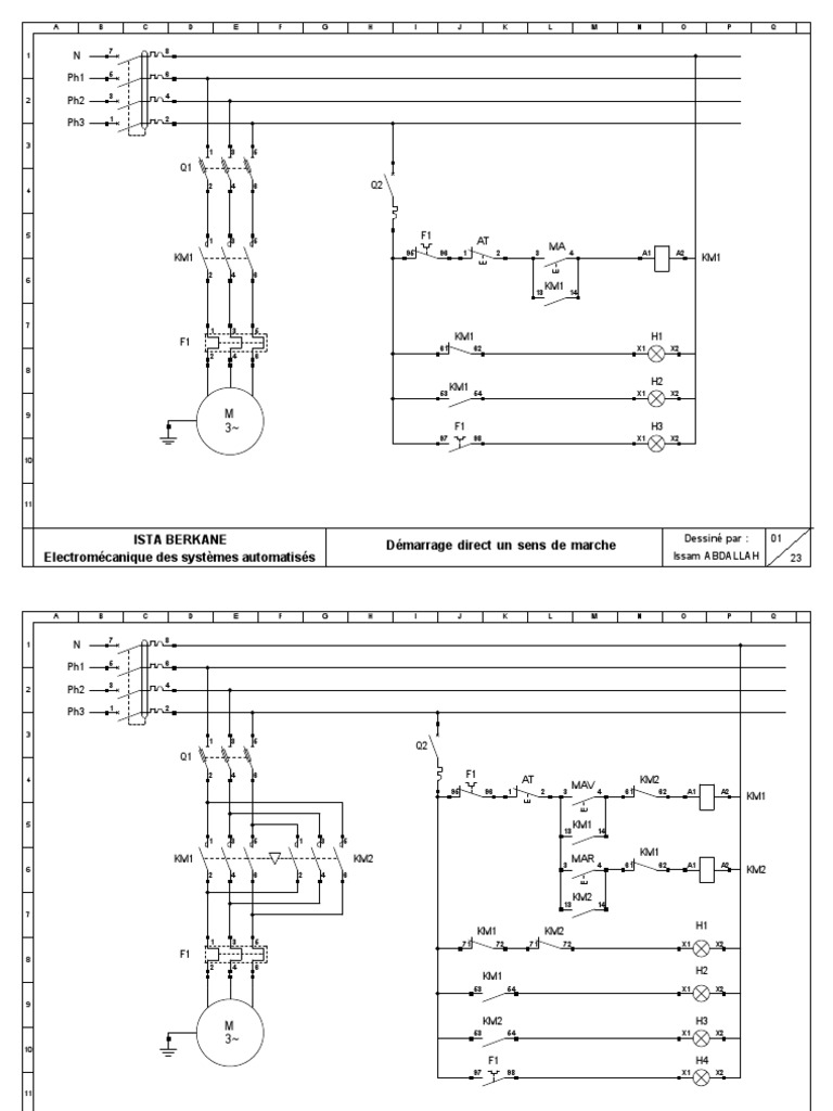 Schémas Classiques Des Moteurs Asynchrones | PDF
