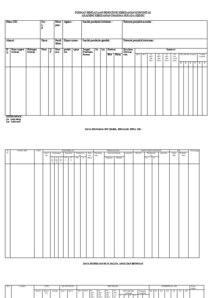 Format Pendataan | PDF