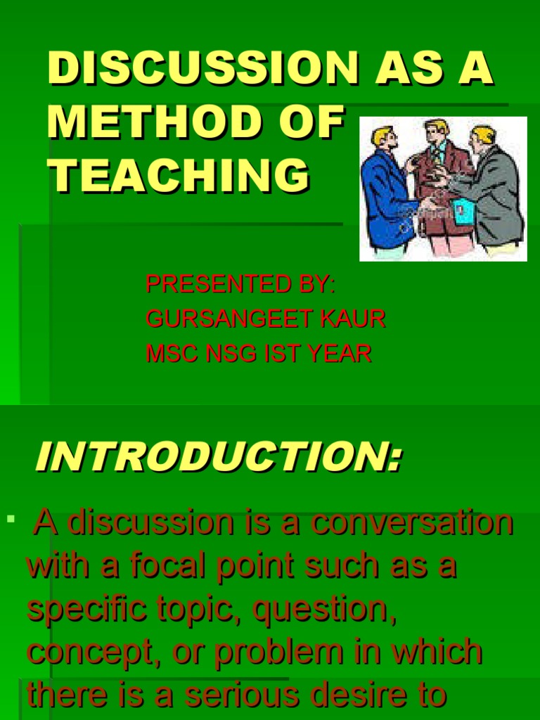 Discussion As A Method of Teaching | PDF | Attitude (Psychology ...