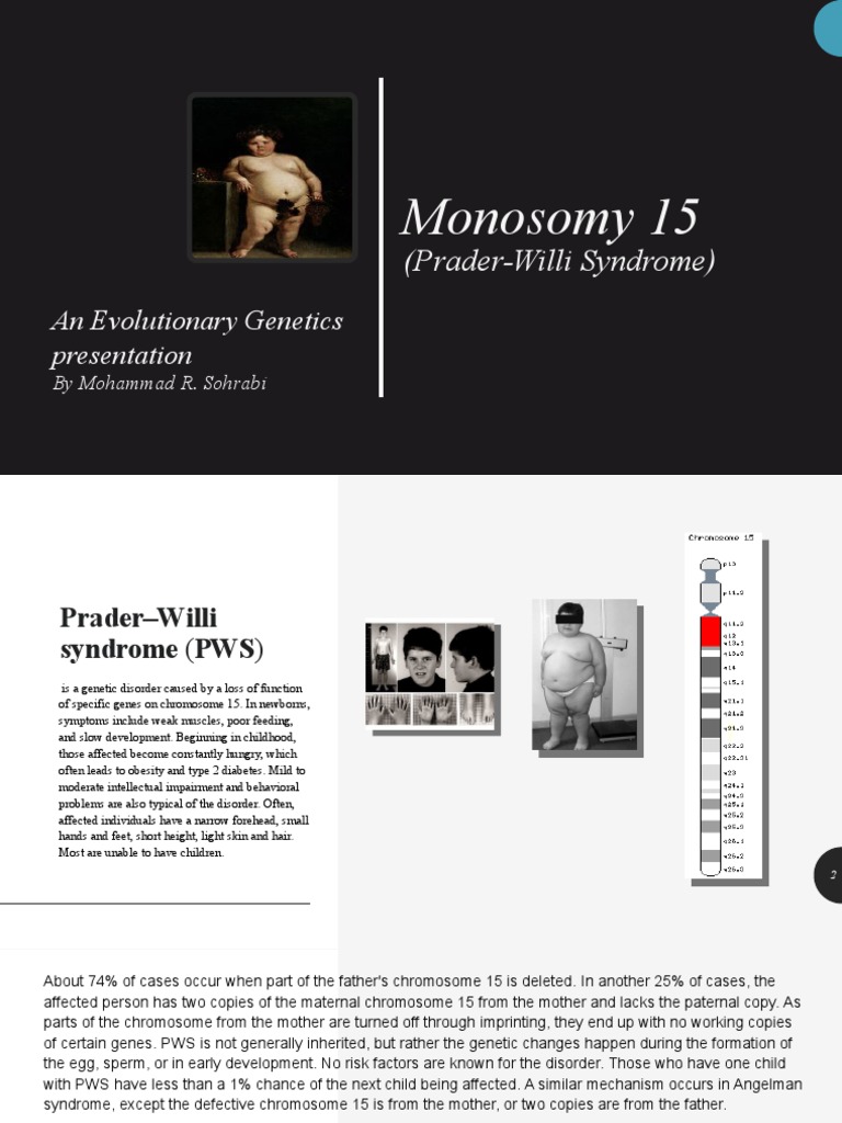 Monosomy 15: (Prader-Willi Syndrome) | PDF | Health Sciences | Diseases ...