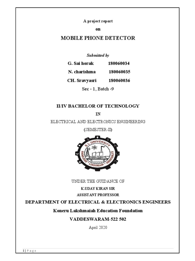 Mobile Phone Detection System Report | PDF | Capacitor | Operational ...