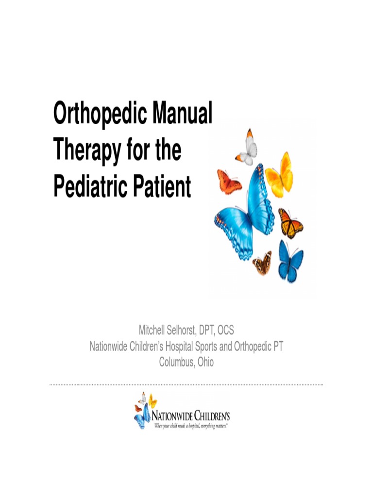 Pediatric Manual Therapy Guide | PDF | Back Pain | Physical Therapy