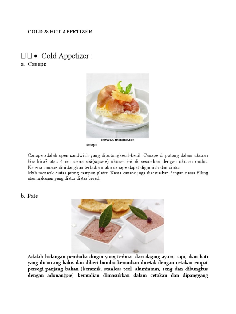Panduan Lengkap Hidangan Pembuka | PDF