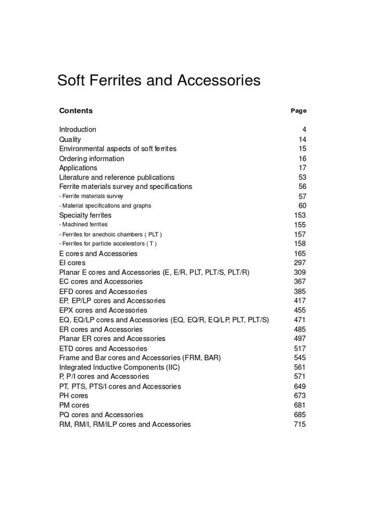 Soft Ferrite | PDF | Inductance | Inductor