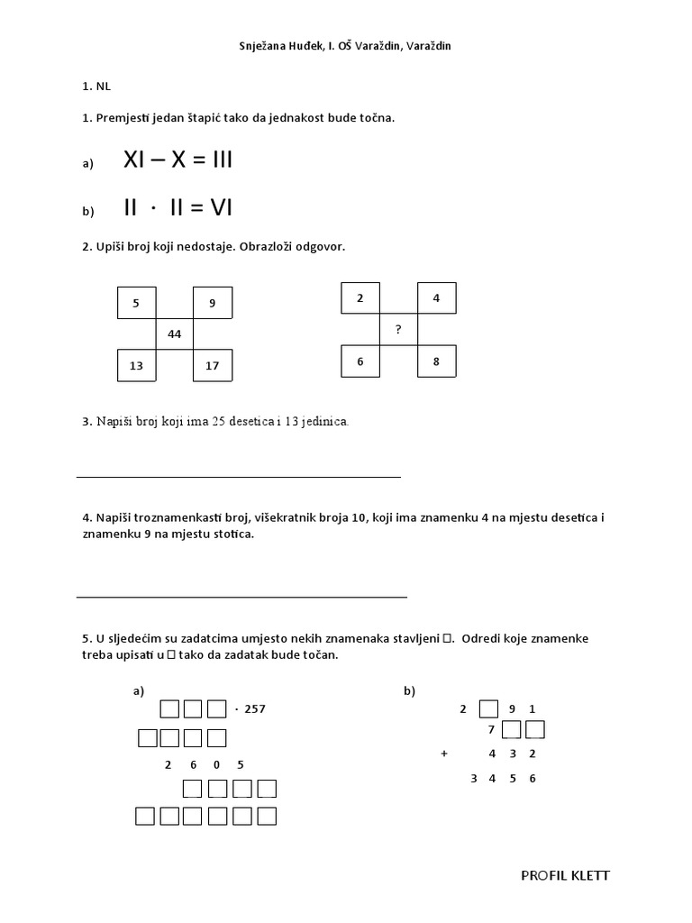 Nl-Matematicki Zadatci | PDF