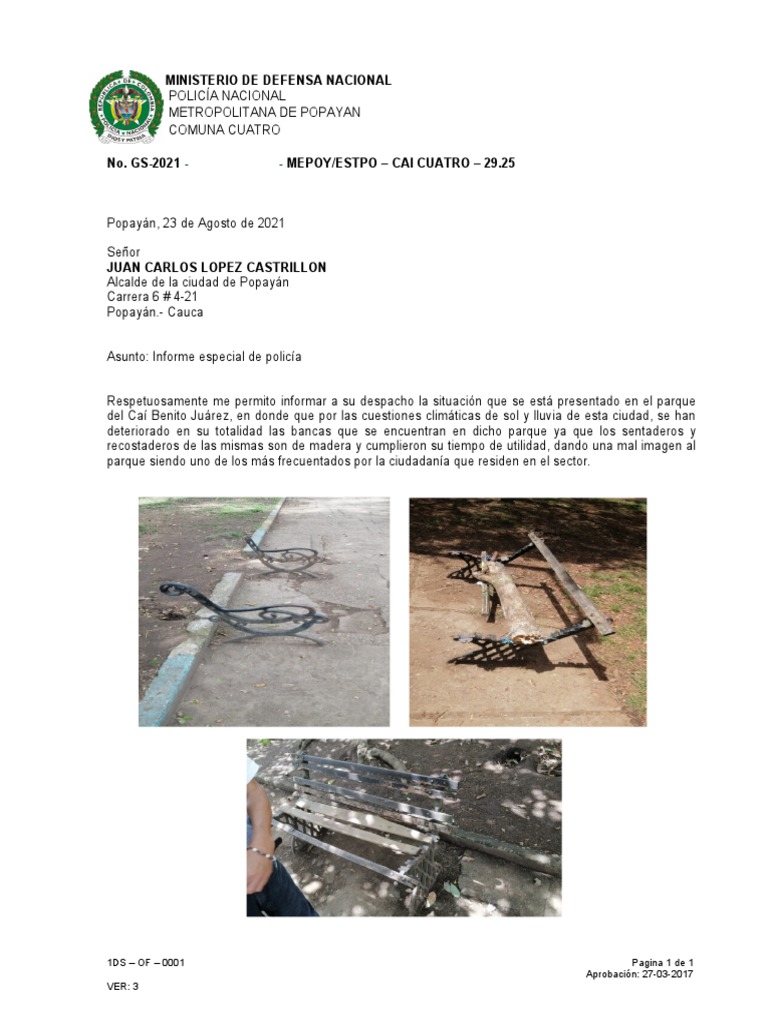 Informe Especial de Policia.. | PDF