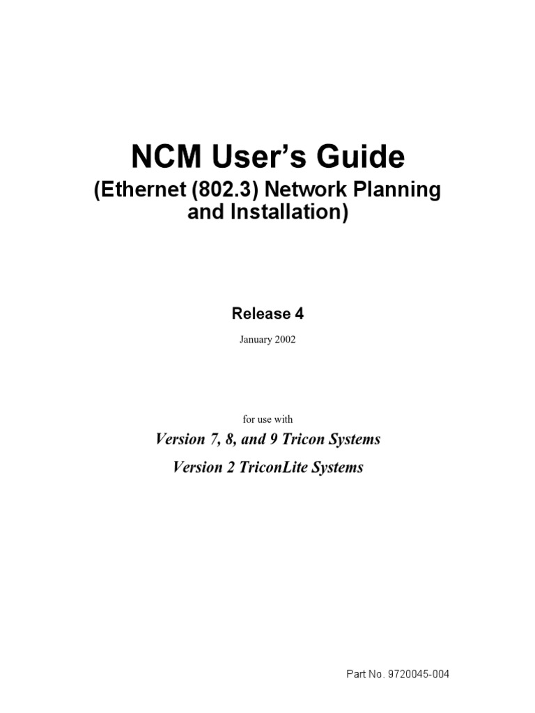 NCM Users Guide, Tricon v7-9 | PDF | Computer Network | Technical Support