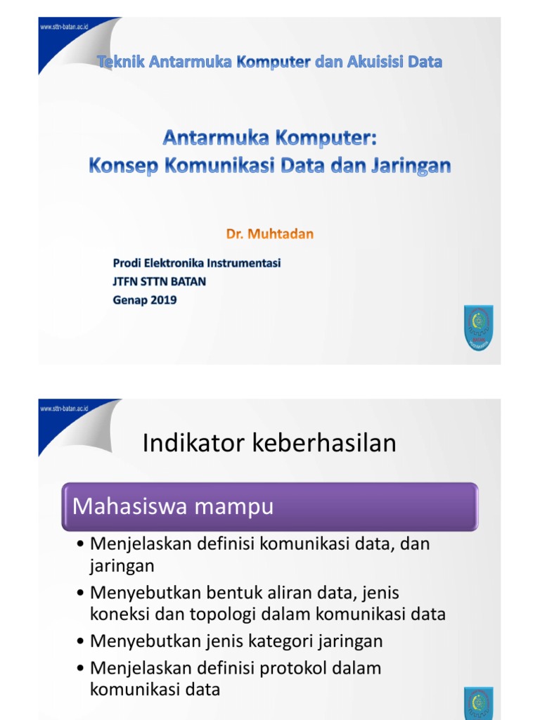 6 - Antarmuka Komputer - Konsep Komunikasi Data Dan Jaringan | PDF