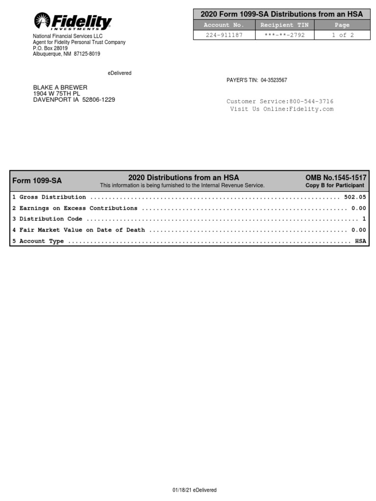 HSA Distribution Tax Guide | PDF | Health Savings Account | Tax Return ...