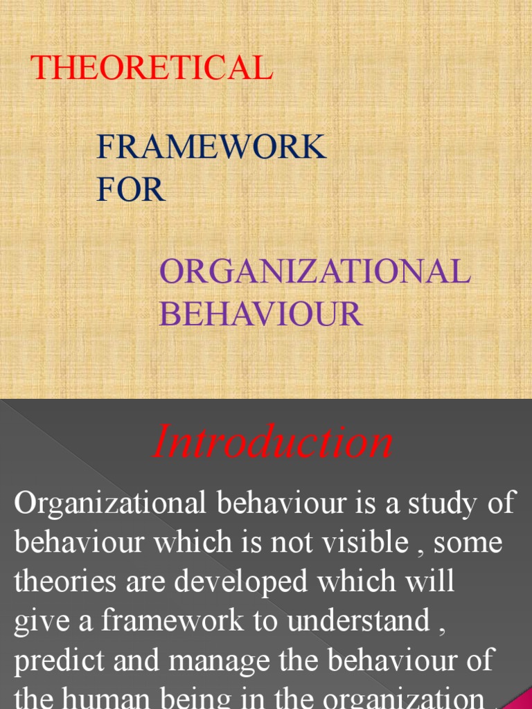 Theoretical Framework of Ob | PDF | Behaviorism | Behavior