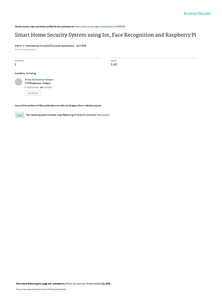 Smart Home Security System Using Iot, Face Recognition and Raspberry Pi ...