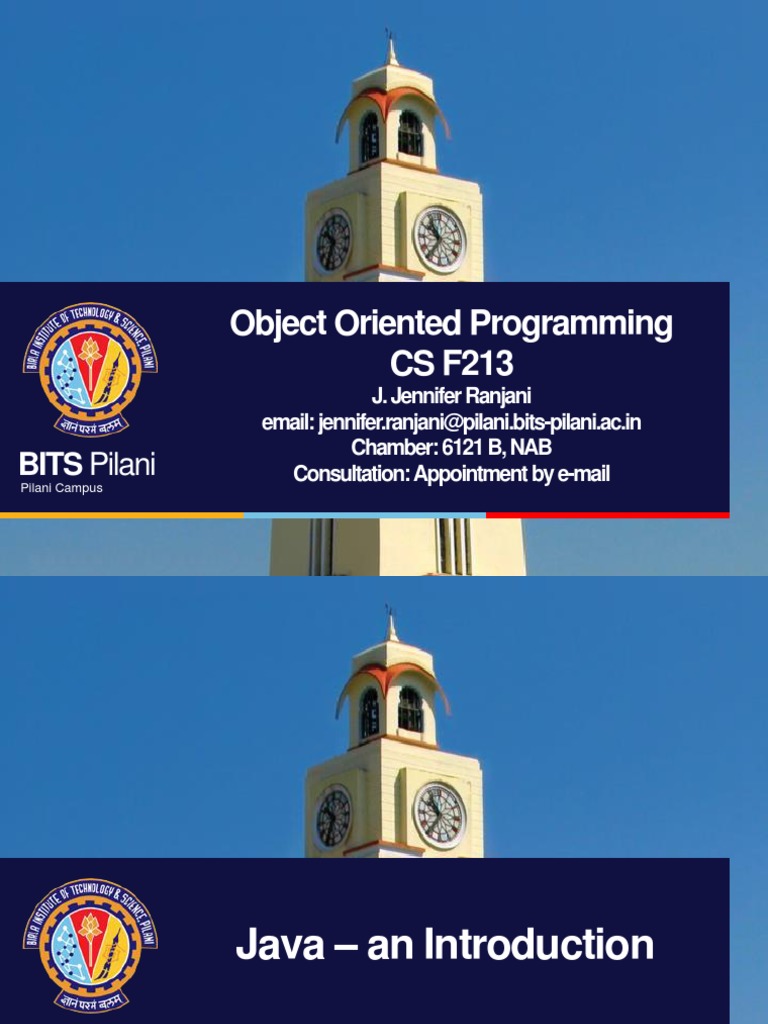 Object Oriented Programming Cs F213 Bits Pilani Pdf Programming Constructor Object