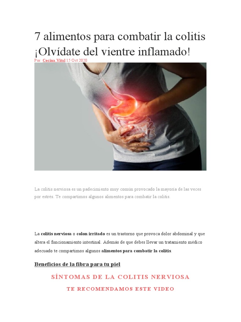 7 Alimentos Basicos para La Colitis | PDF | Síndrome del intestino ...