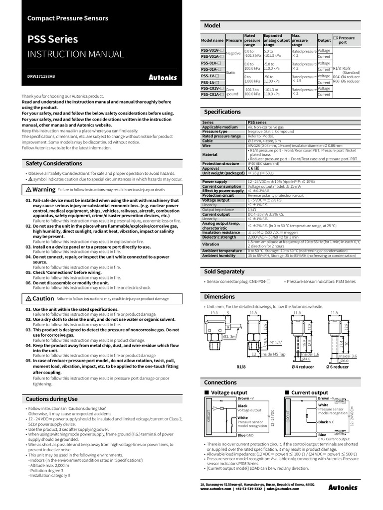 PSS Series: Instruction Manual | PDF | Power Supply | Electrical ...