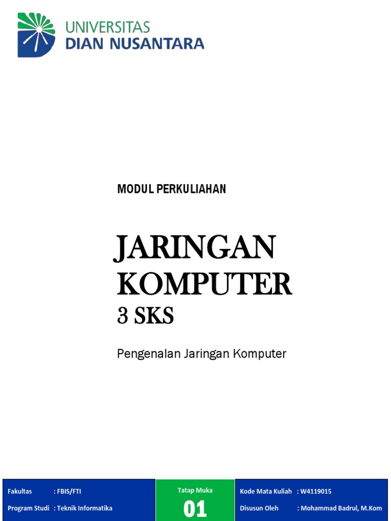 Modul Pertemuan 1 - Pengenalan Jaringan Komputer | PDF
