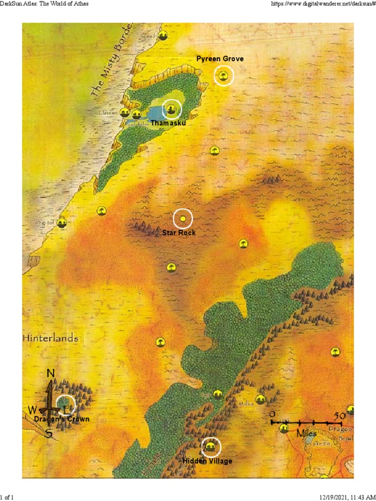 Dark Sun Atlas: Athas World Map | PDF