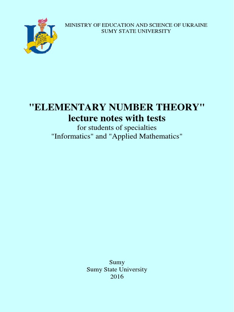 Number Theory | PDF | Mathematics | Algebra