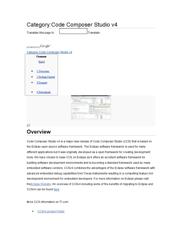 Code Composer Studio | Integrated Development Environment | Eclipse (Software)
