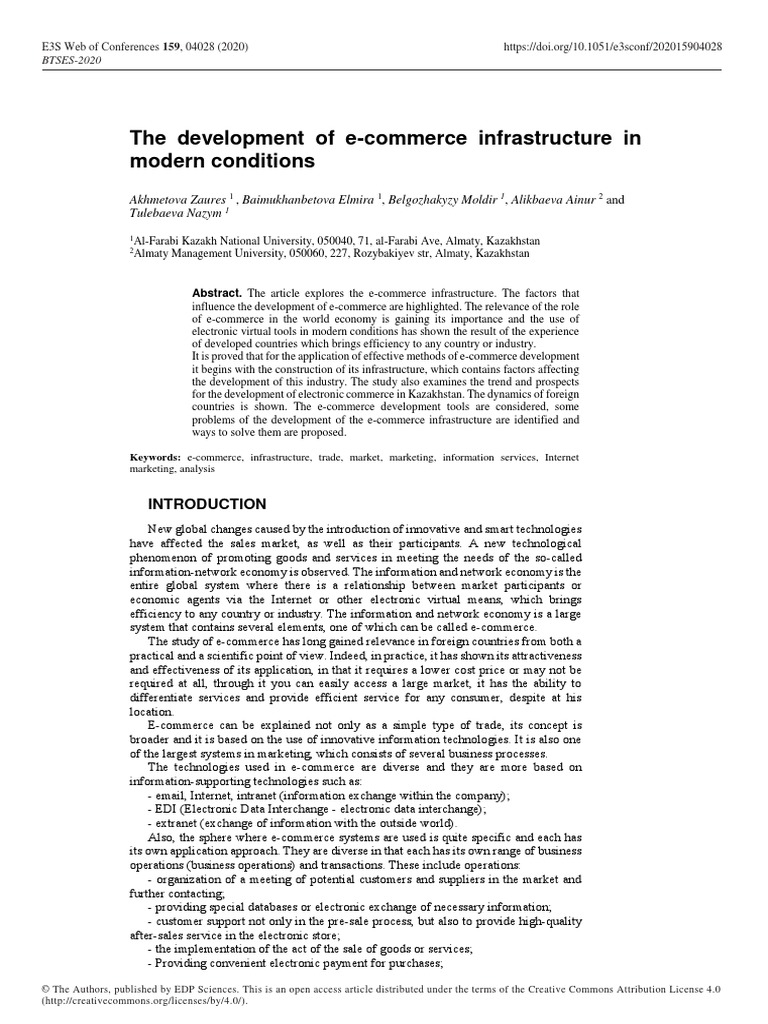 Infrastructure e Commerce | PDF | E Commerce | Internet & Web