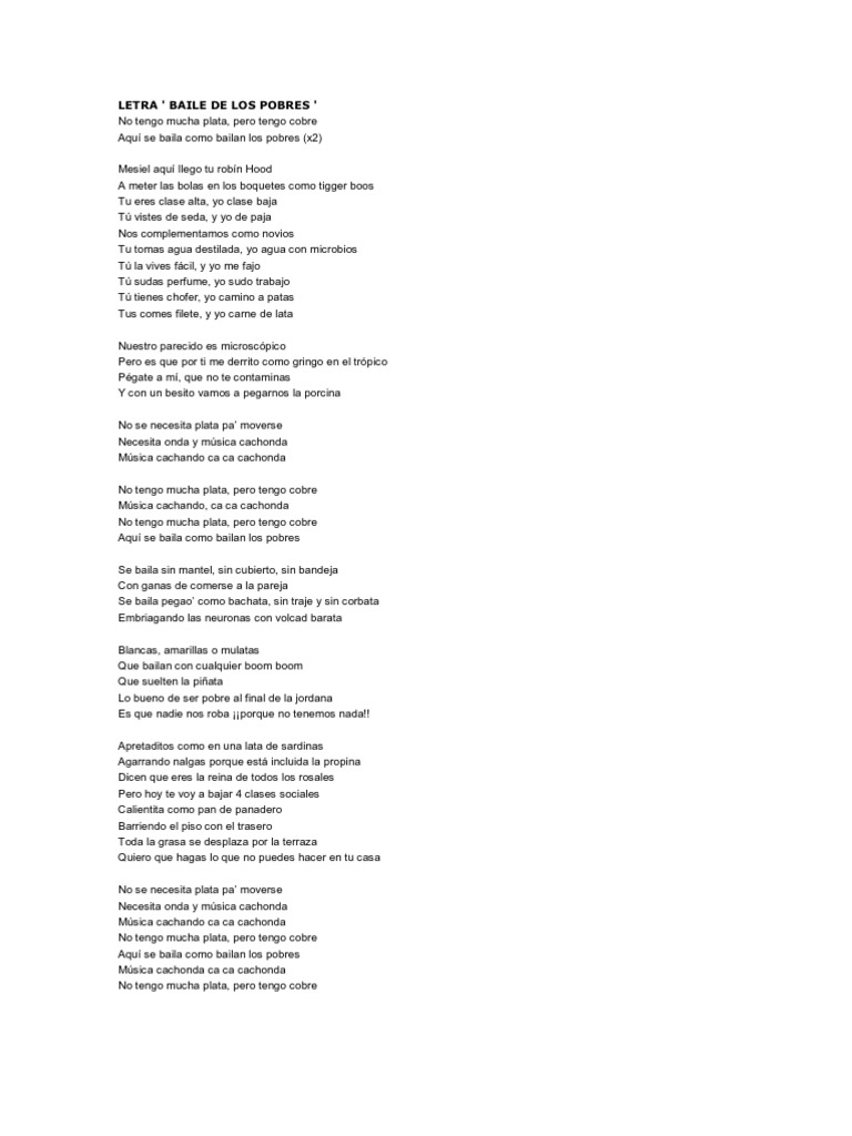 Calle 13 LETRA de Musicas | PDF