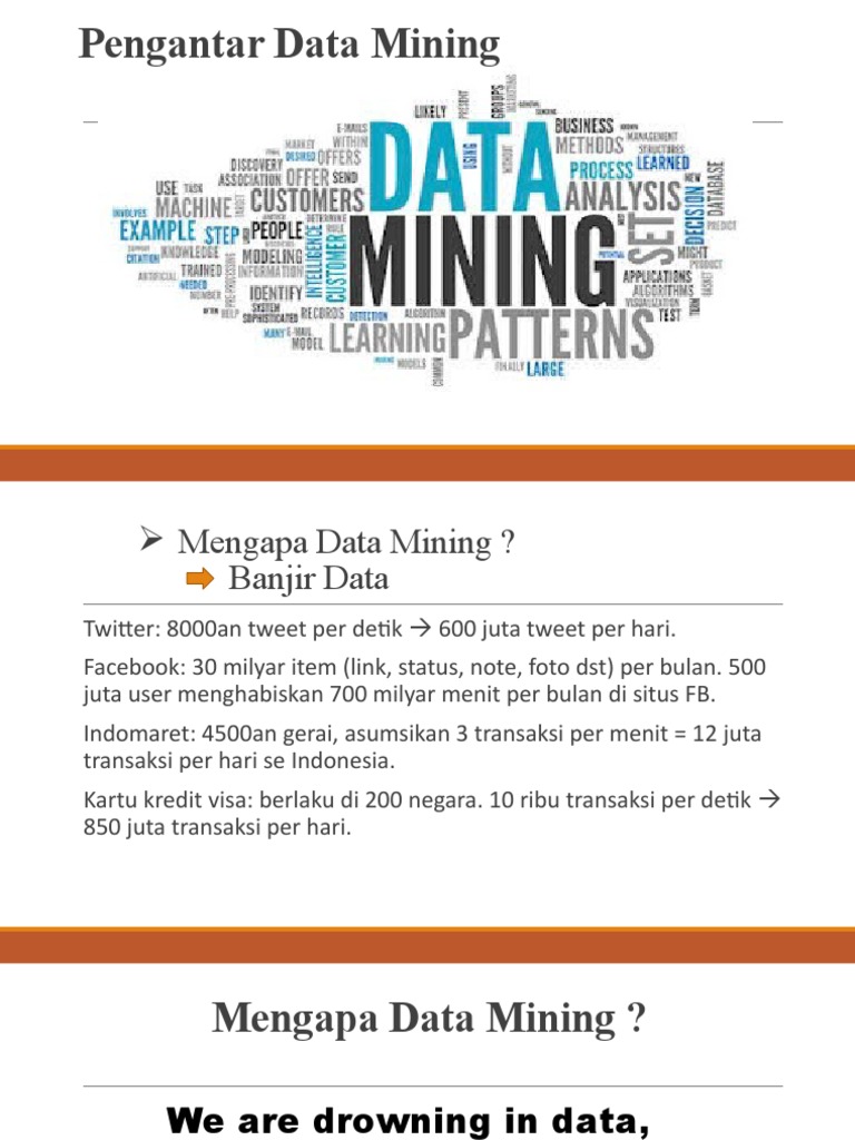 Pertemuan 1 - Pengantar Data Mining | PDF