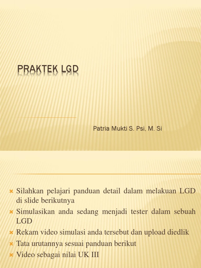 10 Instruksi LGD | PDF