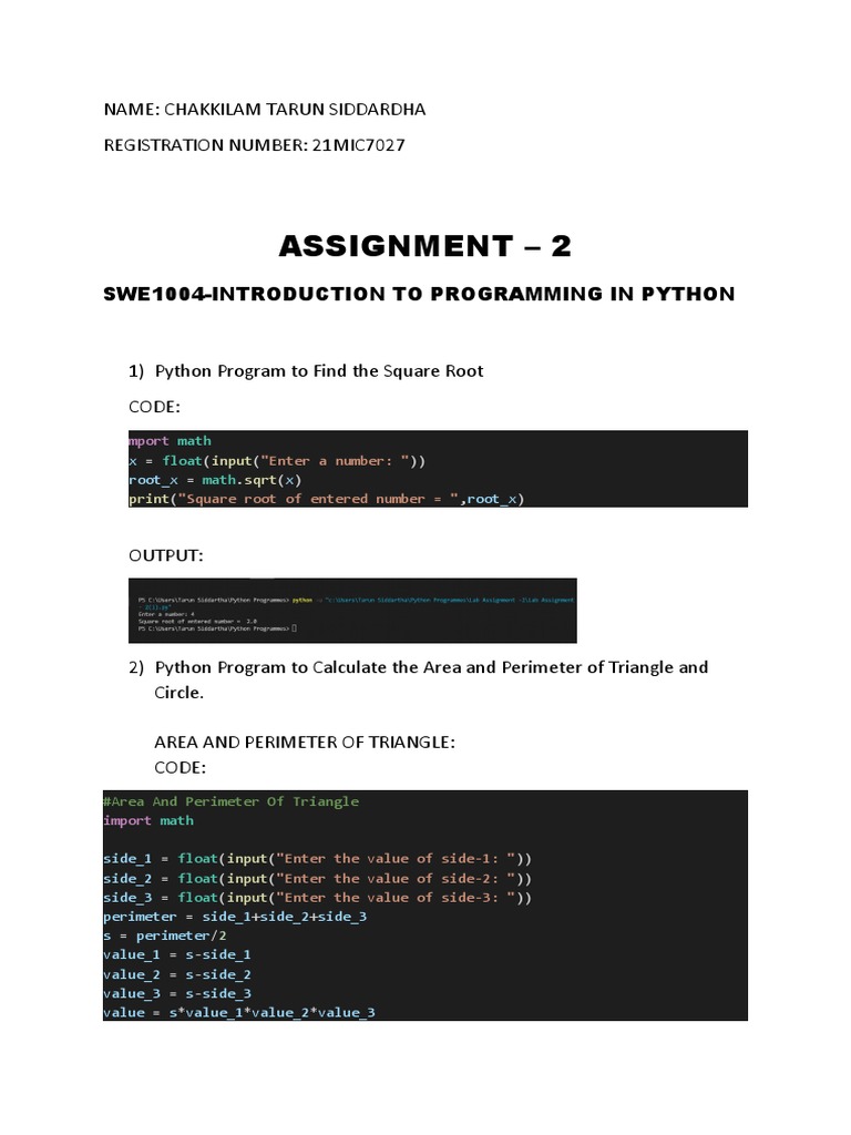 21mic7027 - Chakkilam Tarun Siddardha - Ex02 | PDF | Area | Fahrenheit