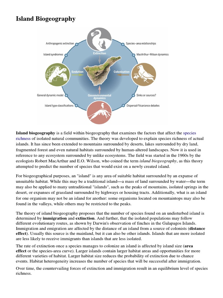 Understanding Island Biogeography Theory | PDF | Earth Phenomena ...