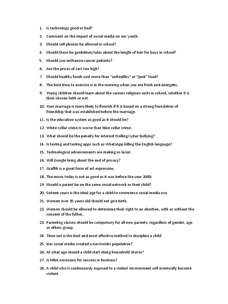 Discursive Essay Topics | Download Free PDF | Human Nature