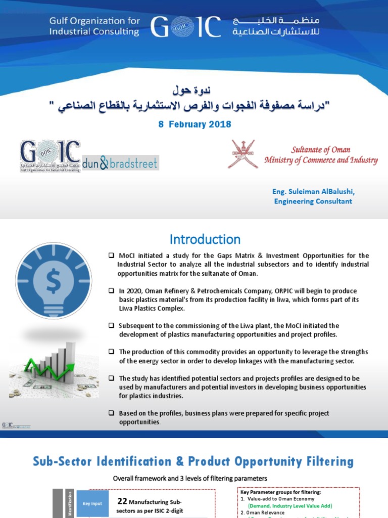 Investment Profiles Oman | PDF | Pipe (Fluid Conveyance) | Plastic