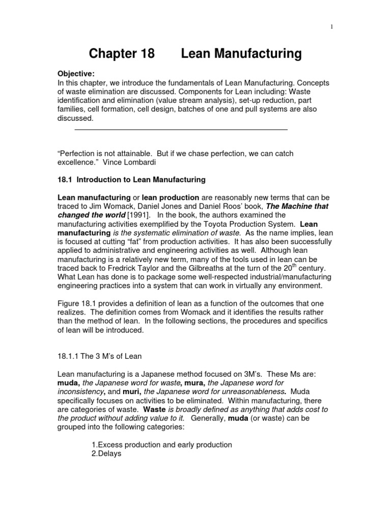 UNIT 3 LEAN Manufacturing NOTES | PDF