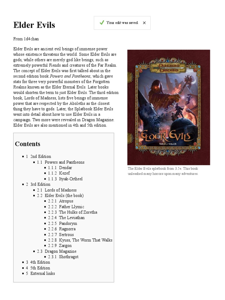 Elder Evils - 1d4chan | PDF | Forgotten Realms | Dungeons & Dragons