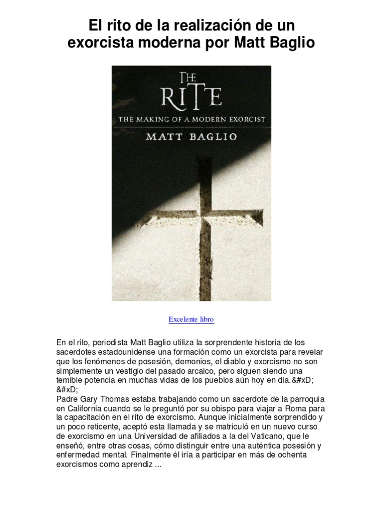 El rito moderno del exorcismo | PDF | Exorcismo | Sacerdote