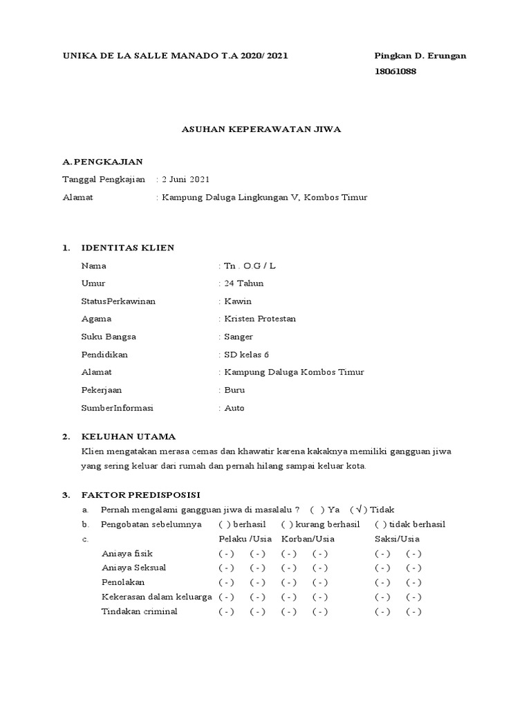 Askep Jiwa Ansietas | PDF