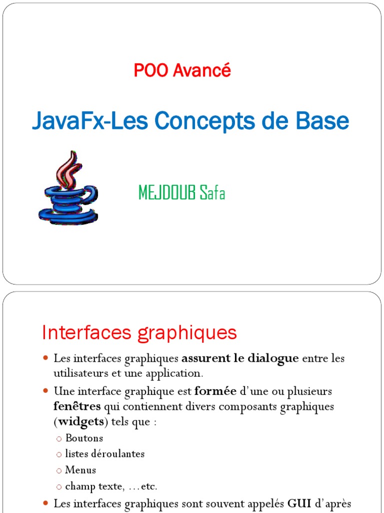 Cours Interface Graphique | PDF | Java (Langage de programmation ...