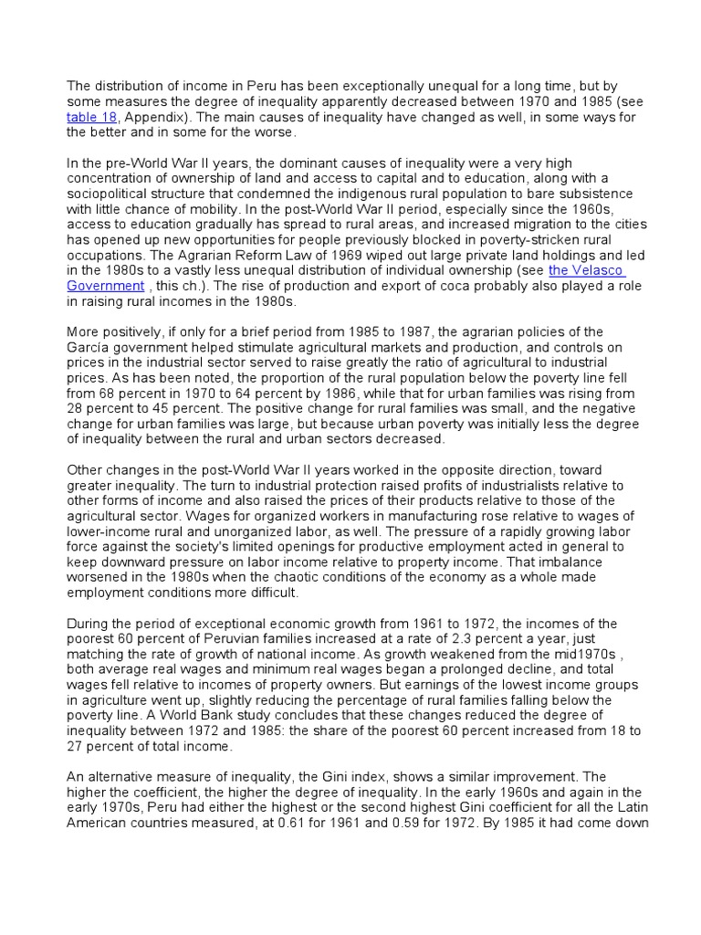 Income Inequality Trends in Peru | PDF | Human Development Index ...
