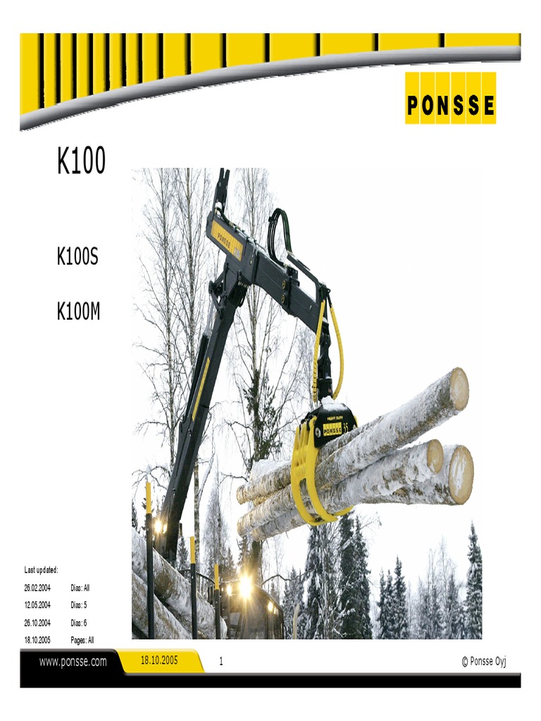 K100S K100M: © Ponsse Oyj 1 18.10.2005 | Download Free PDF | Automotive ...