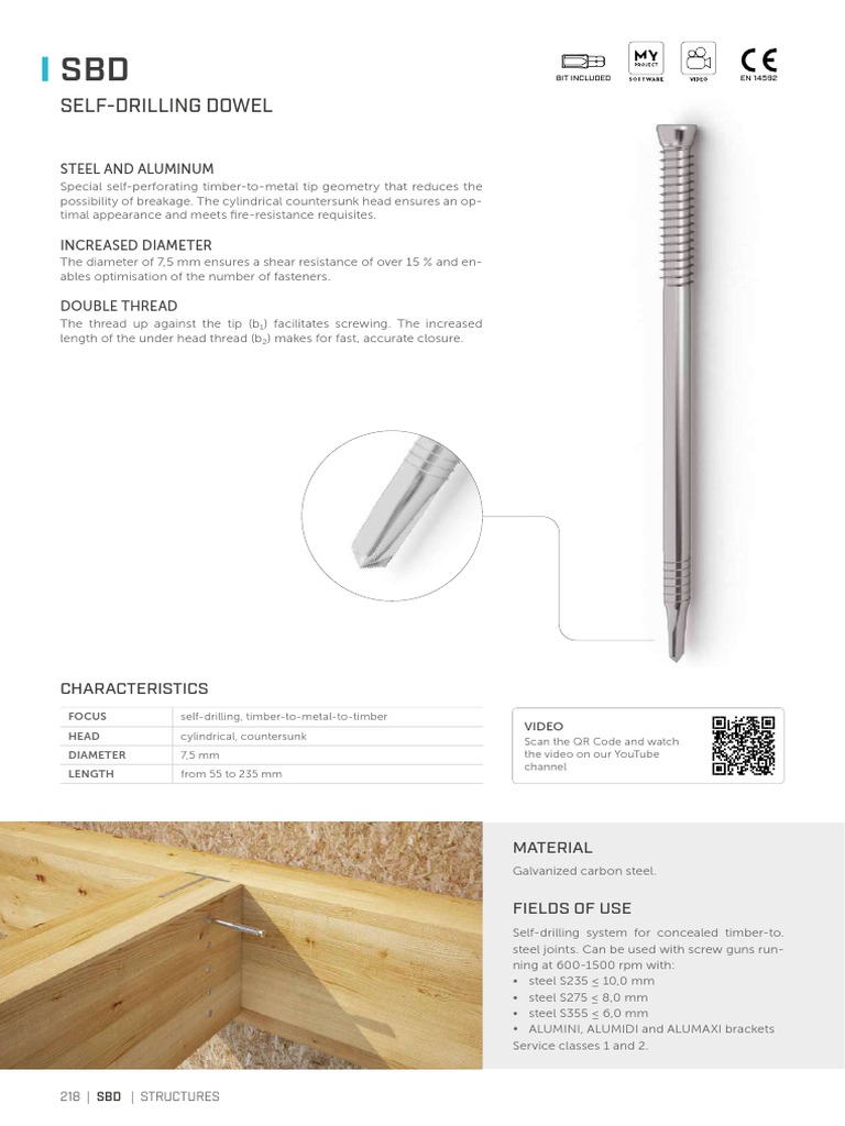 Self-Drilling Dowel: Steel and Aluminum | PDF | Screw | Mechanical ...