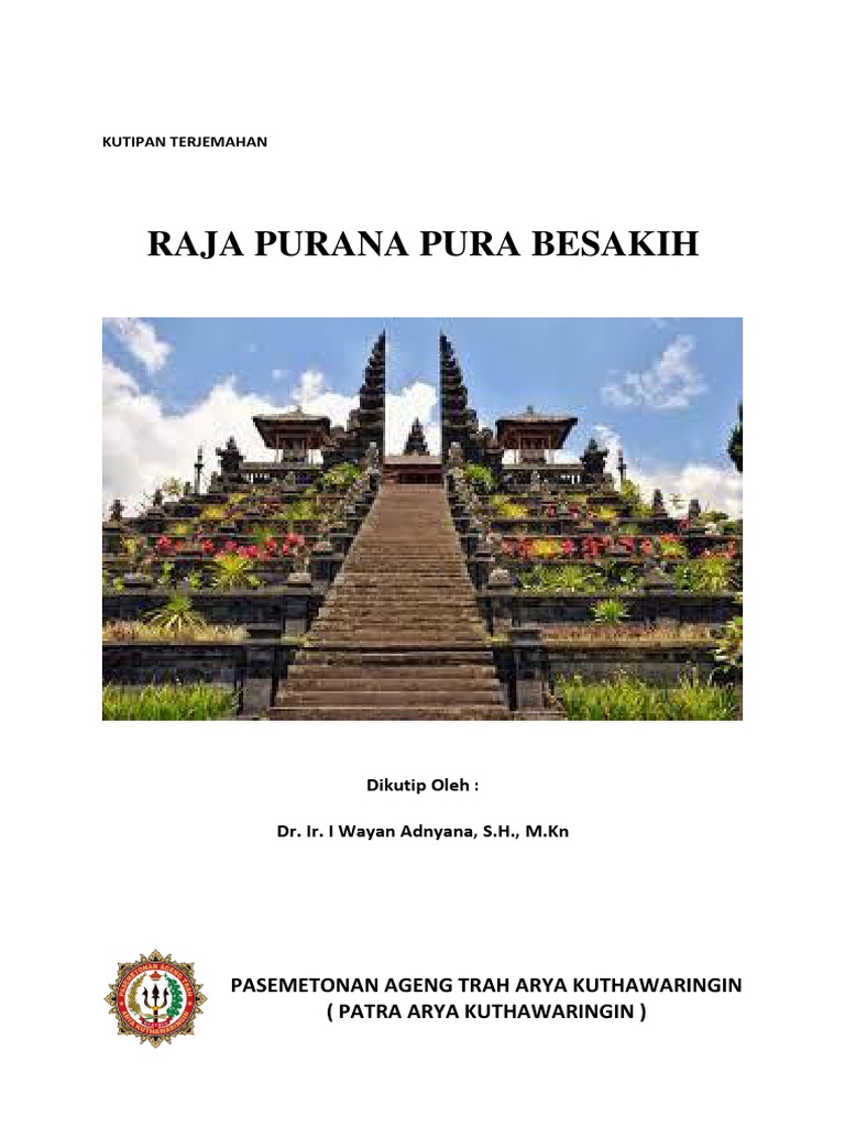 Raja Purana Pura Besakih (Terjemahan) | PDF | Agama & Spiritualitas