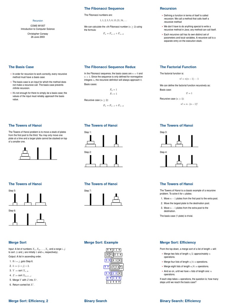 Understanding Recursion in Algorithms | PDF | Time Complexity | Theory ...