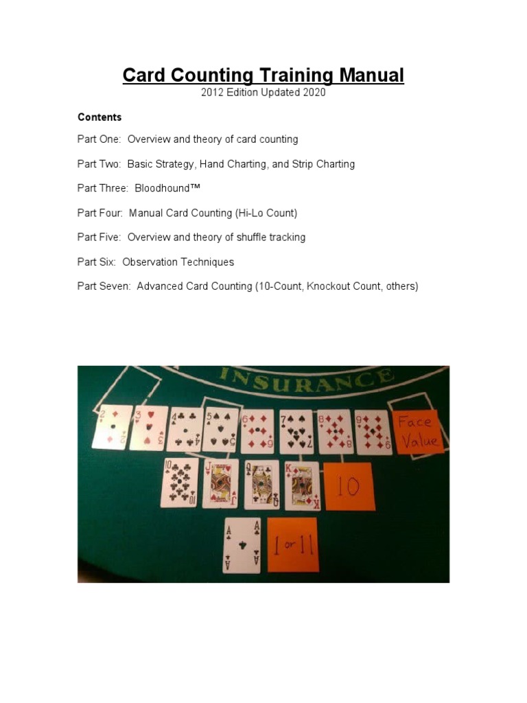 Card Counting Training Manual | PDF | Card Counting | Gambling