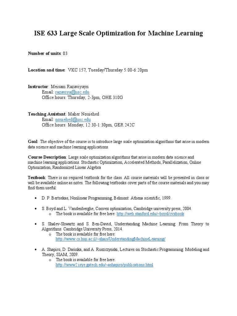 ISE 633 Large Scale Optimization For Machine Learning: Number of Units ...