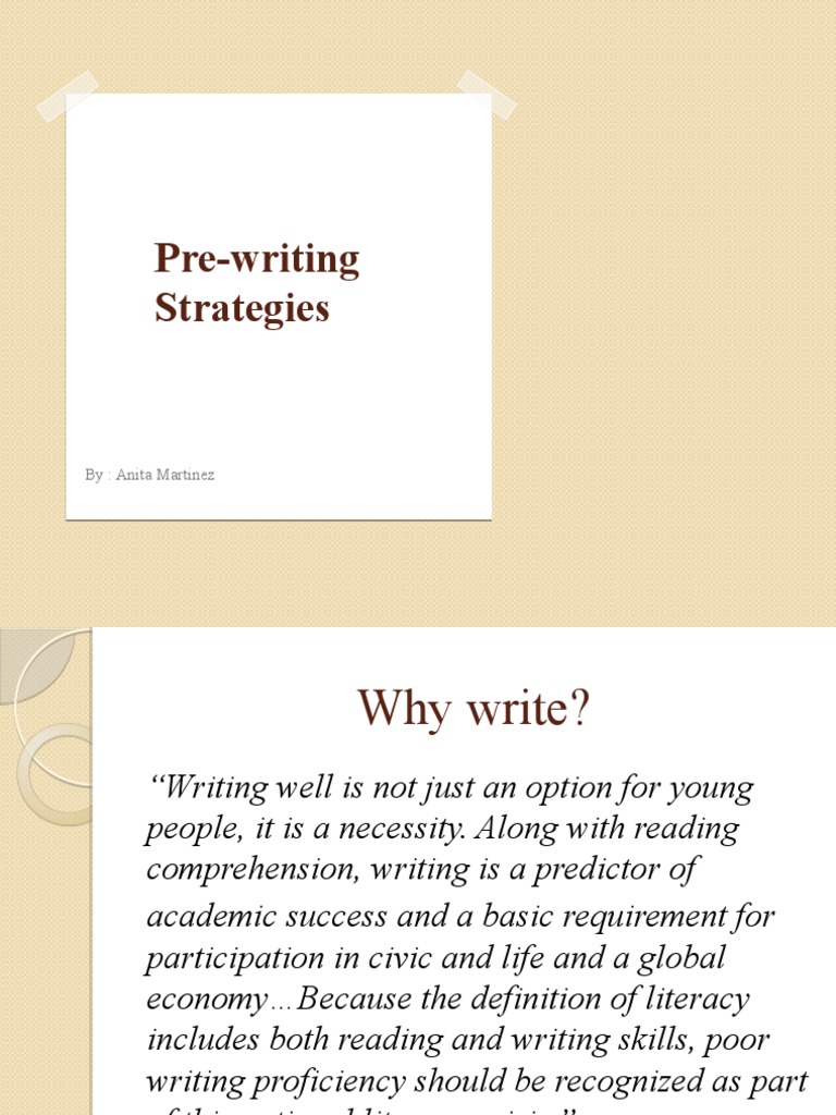 Pre-Writing Strategies PPT Simple | PDF | Cognitive Science | Human ...