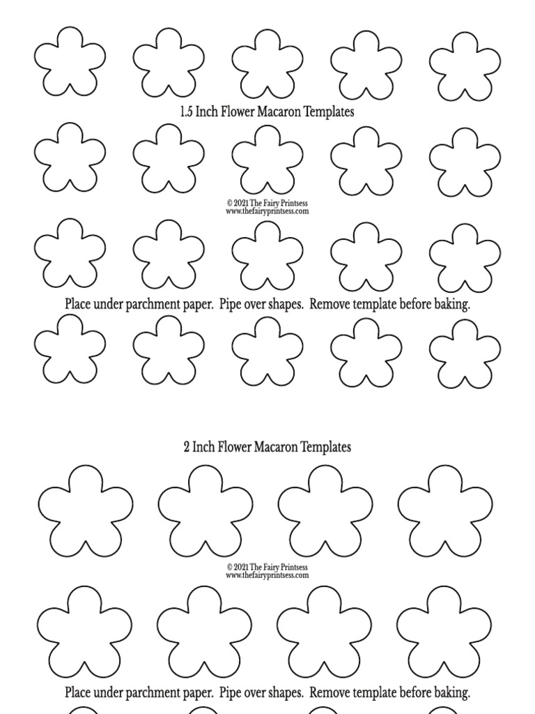 Flower Macaron Templates Guide | PDF