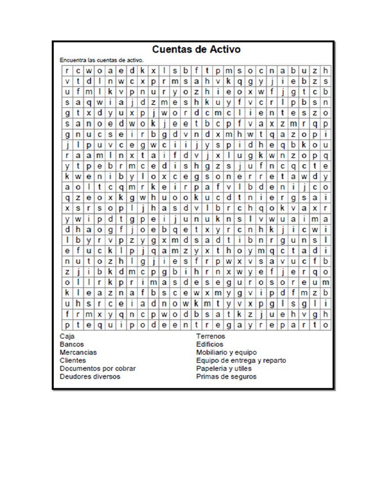 Sopa de Letras Financiero | PDF