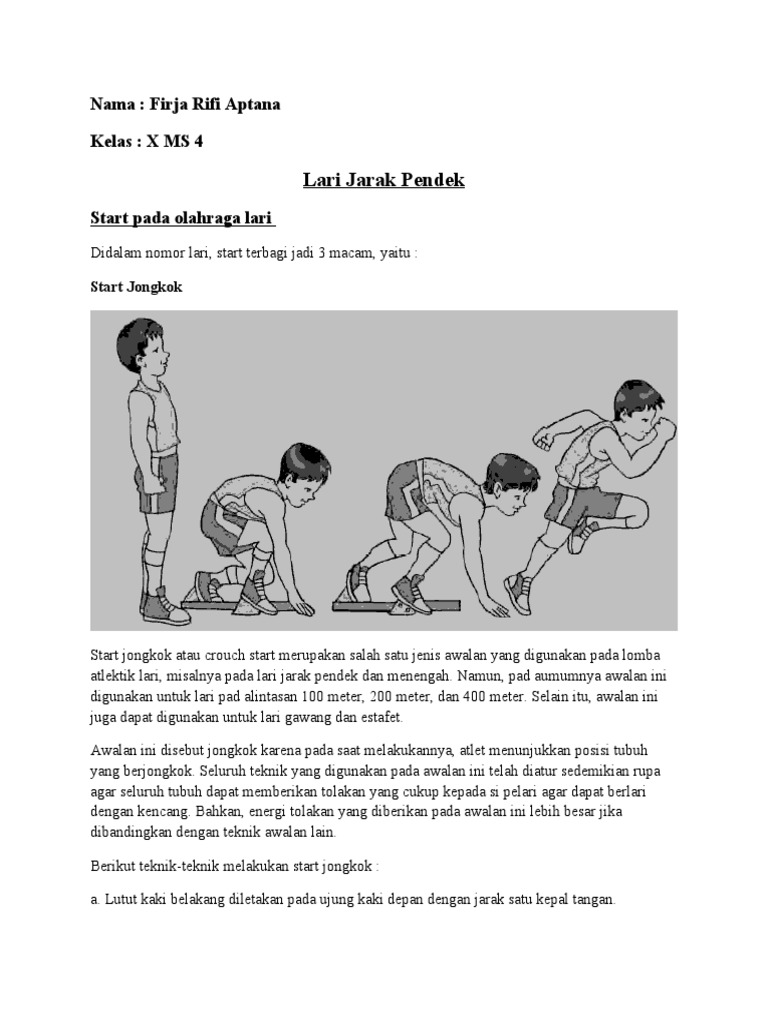 Atletik - Lari Jarak Pendek | PDF