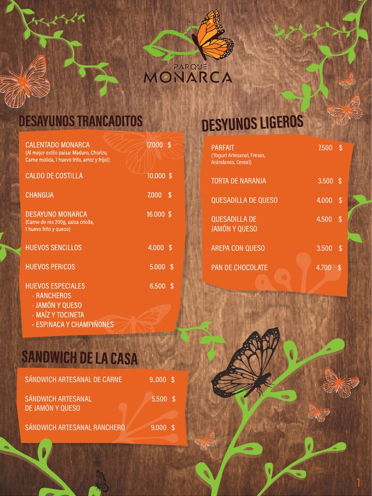 Menu - Monarca | PDF